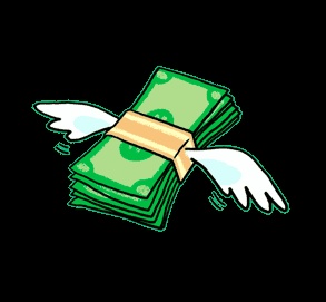 Peníze GIFů na průhledném pozadí