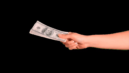 Peníze GIFů na průhledném pozadí