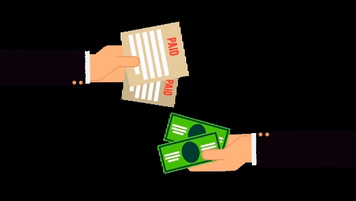 Peníze GIFů na průhledném pozadí